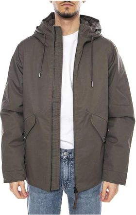 Elvine Homme, Vestes, Vert, Taille: L Parka &agrave; capuche