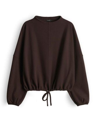 OPUS Sweatshirt GUMIPA mit softer Oberfl&auml;che Weite Passform, schmal zulaufend, &uuml;berschnittene Schulter, Funnel Neck