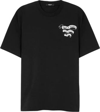 Versace t-shirt à imprimé graphique - Noir