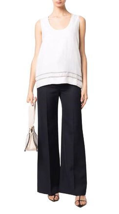 Fabiana Filippi Womens Chain-Embellished Top Ss22 W