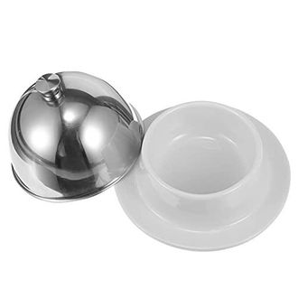 Happyyami Récipient à Beurre Céramique avec Couvercle Plat Multifonctionnel pour Sauces et Desserts Cuisine et Décoration de Table