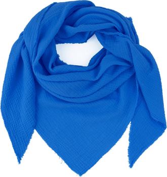 Glamexx24 Damenschal Musselin Dreieck Schal, XXL Schal verschiedenen Farben Halstuch Winterschal aus Baumwolle Hergestellt in Italien