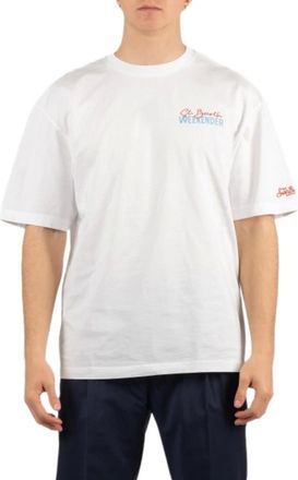 Saint Barth Homme, Tops, Blanc, Taille: M T-Shirt