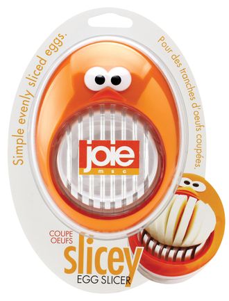 Joie Egg Slicer Eierschneider Slicey, Kunststoff, Wei&szlig; Orange, 9.2 x 3 x 12.9 cm