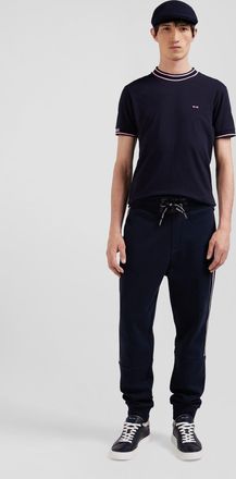 Eden Park T-shirt Manches Courtes En Coton Bleu Marine Coupe Slim Bords-c&ocirc;tes Eden Park