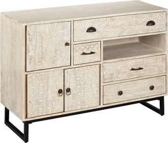 Atmosphera Atmosphera - Credenza A 3 Ante In Mango Ajay 115x80cm Cr&eacute;ateur DInt&eacute;rieur