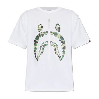 A Bathing Ape 1st Camo Busy Works T-Shirt - - Tops - Herren - Wei&szlig; - L