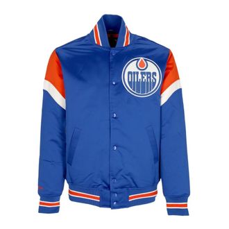 Mitchell & Ness Edmonton Oilers Bomberjacke NHL Team - - Jackets - Herren - Blau - S