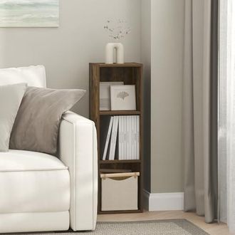 Furinno Fulda B&uuml;cherregal, 3-st&ouml;ckiges schmales B&uuml;cherregal, Regal mit 10-Zoll breitem Stauraum, 23,6(T) x 25,0(B) x 80,0(H) cm, f&uuml;r Wohnzimmer, Schlafzimmer,