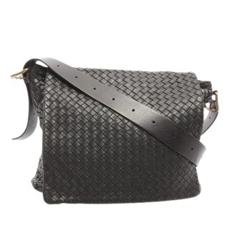 Bottega Veneta Sac bandouli&egrave;re en cuir pr&eacute;-poss&eacute;d&eacute; - Femme - Pre-owned - Noir - Taille: ONE Size
