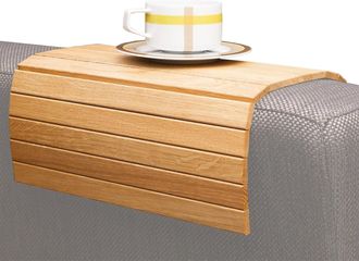 Generico Wooden Foldable Table - Faltbarer Getr&auml;nkehalter, Sofa-Halter, Holztruhe, Organizer f&uuml;r Kaffee, Getr&auml;nke, Snacks, Telefone, Fernbedienungen, Schlafzim