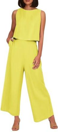 Generic Tenue 2 pi&egrave;ces Smmer d&eacute;contract&eacute;e sans manches pour femme avec d&eacute;bardeur court et pantalon &agrave; jambes larges - Surv&ecirc;tement essentiel pour les vacances d
