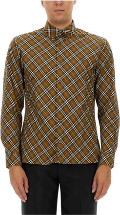 Burberry Vintage Check Logo Besticktes Hemd - - Shirts - Herren - Mehrfarbig - S