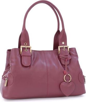 Gigi Sac Port&eacute; Main Femme Cuir - Sac &agrave; Main - Sac Cabas Avec Multipoches - Petit/Moyen - 6165 - Bourgogne