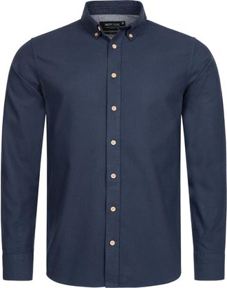 Indicode Herren Riverside Hemd kariert mit Button-Down-Kragen | Herrenhemd Männerhemd Navy, XXL