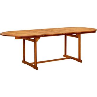 vidaXL Vidaxl - Table &agrave; d&icirc;ner de jardin (160-240)x100x75cm Bois dacacia massif