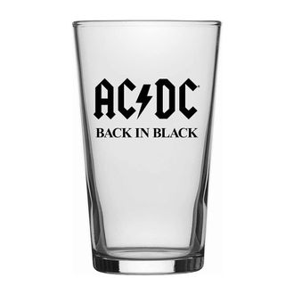 AC/DC Bierglas Back In Black (Einheitsgr&ouml;&szlig;e) (Transparent)