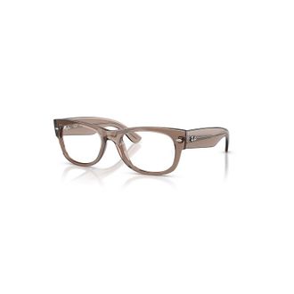 Ray-Ban Mega Wayfarer II Optics Transparent Taupe Beige Fassung Klar Glas Polarisiert 52-21