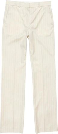 Acne Studios Femme, Pantalons, Beige, Taille: 40 FR Fine Striped Pantalons