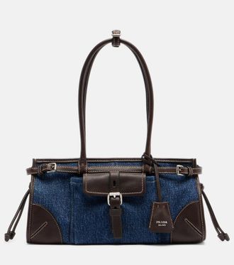 Prada Schultertasche Prada Bonnie Medium aus Denim