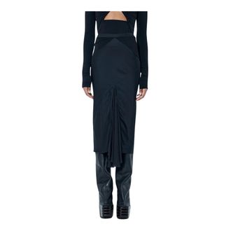 Rick Owens Femme, Jupes, Noir, Taille: 36 FR Jupe Midi Asym&eacute;trique