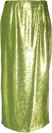Philosophy di Lorenzo Serafini Femme, Jupes, Vert, Taille: 36 FR Pencil Skirt with Micro Sequins