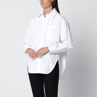 Anine Bing Scott white cotton poplin shirt
