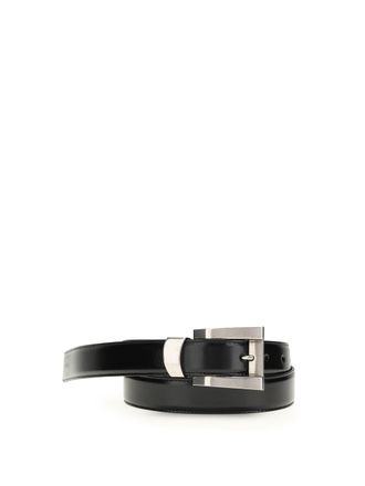 Versace Womens Leather Belt Black Calf