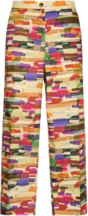 Elena Miro Femme, Pantalons, Multicolore, Taille: 50 FR Pantalon Droit Imprim&eacute;