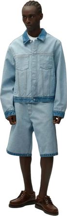 Arte Homme, Vestes, Bleu, Taille: M Denim Inside/Out Jacket