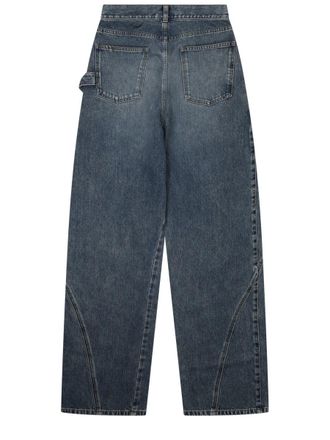 J.W.Anderson Logo Patch Cotton Jeans - Blue