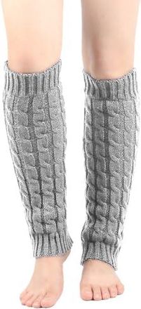 Generic Jambi&egrave;res anthracite Ceinture en peluche Laine douce Hosiery Laine tricot&eacute;e Bottes chaudes Jambes &eacute;paisses Chaussettes chauffe-pieds Animal, gris, tai