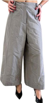 Meimeij Femme, Pantalons, Gris, Taille: 40 FR Pantalon Jambe Large Effet Taffetas