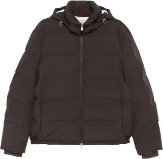 Brunello Cucinelli Veste matelass&eacute;e en nylon bonded stretch - Homme - Vestes - Brun - Taille: 2XL