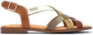 Pikolinos Sandales Plates en Cuir ALGAR pour Femme Color Brandy