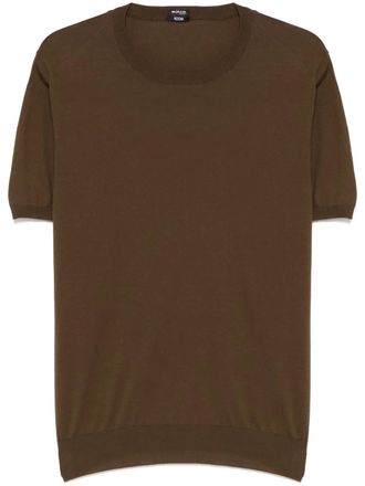Kiton t-shirt en maille - Marron