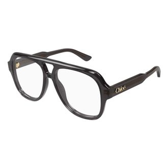 Chlo&eacute; Monture Optique Aviateur - Femme - Accessoires - Gris - Taille: 56 MM