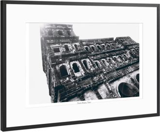 artboxONE Poster mit Rahmen Schwarz (Metallic) 30x20 cm Das Porta Nigra in Trier von sommersbilder - gerahmtes Poster