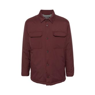 Kiton Weinrote Hemdjacke - - Jackets - Herren - Rot - L