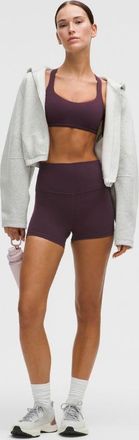 lululemon Align Shorts mit hohem Bund f&uuml;r Frauen - 10 cm - Gr&ouml;&szlig;e 10 in Black Plum