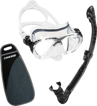 Cressi Big Eyes Evolution & Alpha Ultra Dry, klar/schwarz