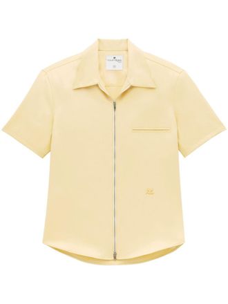 Courr&egrave;ges surchemise en serge &agrave; logo appliqu&eacute; - Tons neutres