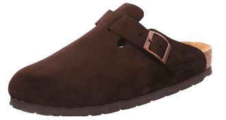 Rohde Damen Clog Leder Pantolette robust klassisch Schnalle Alba 6071, Gr&ouml;&szlig;e:40 EU, Farbe:Braun