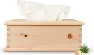 Zirbelino Kosmetiktuchbox aus Zirbenholz | inkl. Schiebe-Deckel zum einfachen Nachf&uuml;llen | ca. 27 x 14 x 10,5cm (LxBxH) | Box f&uuml;r Taschent&uuml;cher & Kosmetikt&uuml;cher