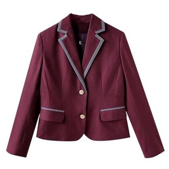 Generic Veste dext&eacute;rieur d&eacute;contract&eacute;e pour femme, Rouge, L