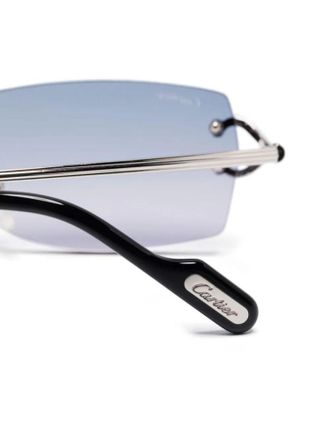 Cartier CT0550S Rimless Metal Sunglasses - Silver