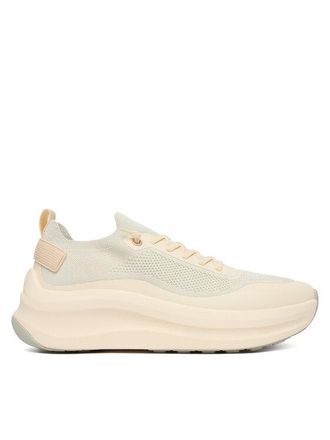 Calvin Klein Sneakers Chunky Runner Lace Up Sock Knit YW0YW02033 &Eacute;cru