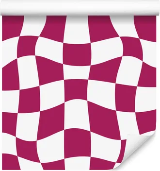 OEM Carta Da Parati Gratuita A Scacchiera Viola E Bianca, Sfondo Viola 50x1000 Cm