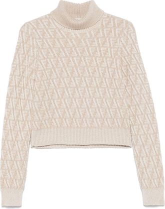 Fendi pull à logo FF - Tons neutres