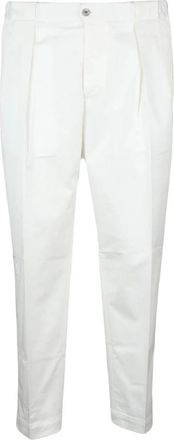 BRIGLIA 1949 Homme, Pantalons, Blanc, Taille: M Pantalon 1949 en M&eacute;lange Coton &Eacute;lasthanne